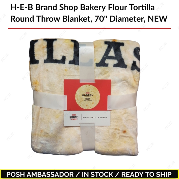 HEB | Bedding | Heb Brand Shop Bakery Flour Tortillaround Throw Blanket ...
